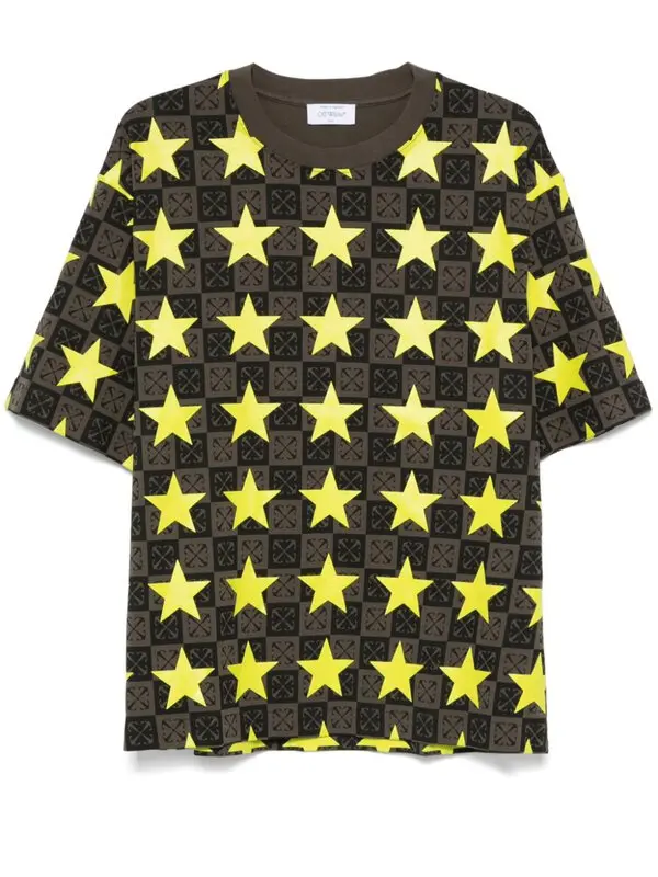 Off-White Stars Ao Skate T-shirt - Green