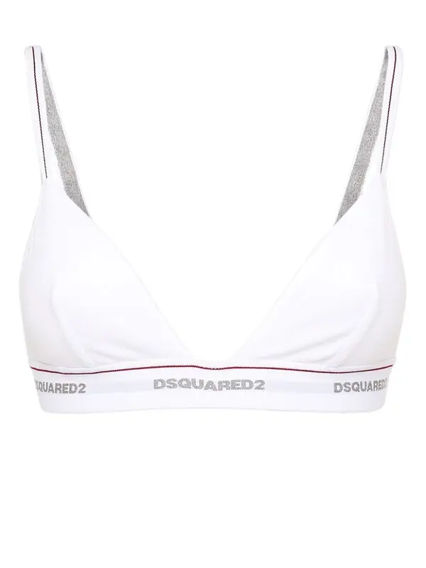 Dsquared2 Triangle-cup Jersey Bra - White