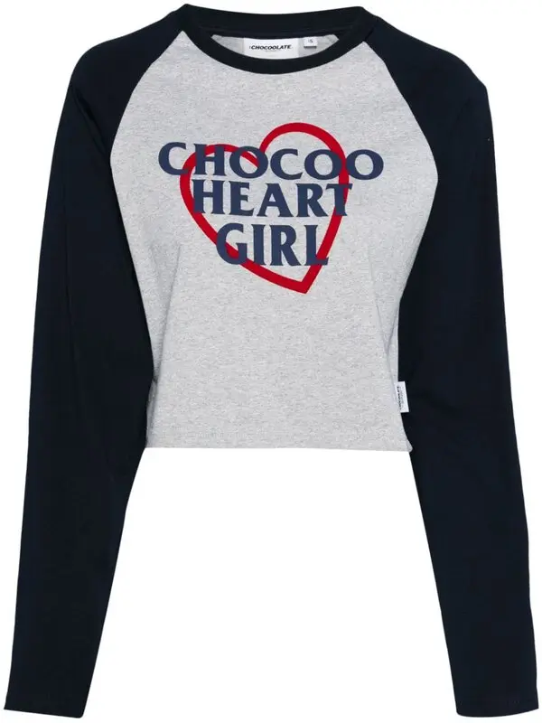 CHOCOOLATE Graphic-print Long-sleeved T-shirt