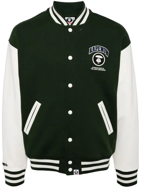 AAPE BY *A BATHING APE® Logo Baseball Jacket