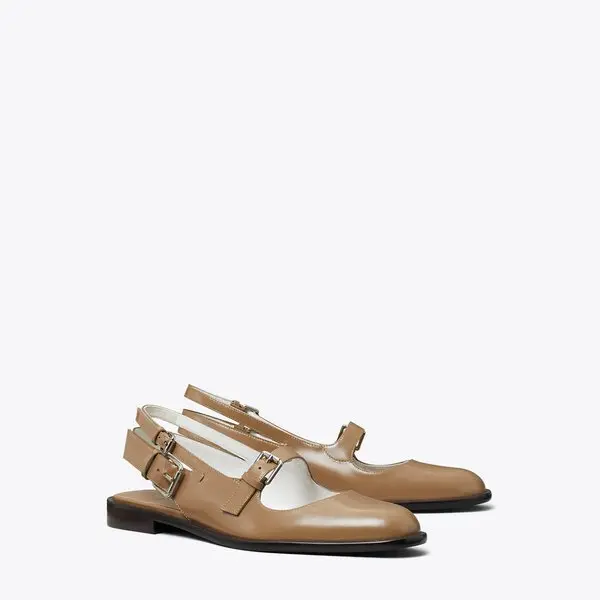 Tory Burch Multi-buckle Mary Jane - Soft Acorn