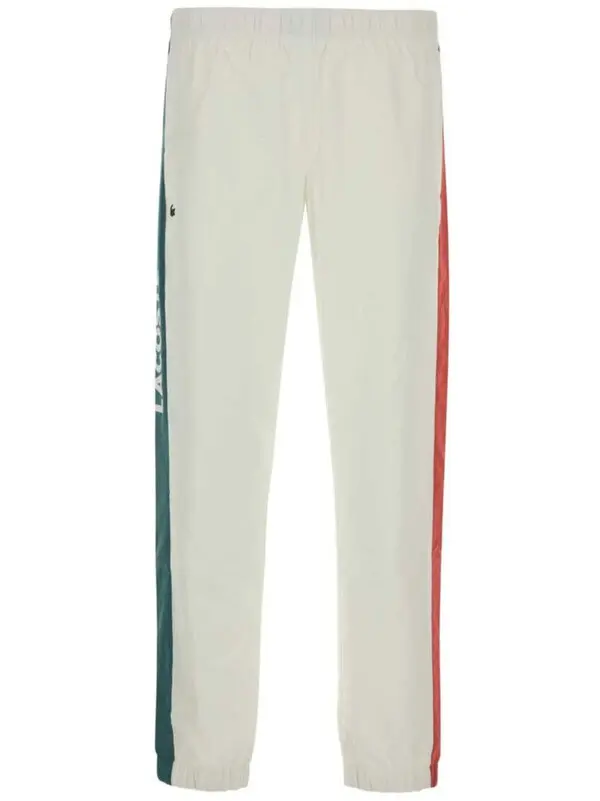 Lacoste Side-stripe Track Pants - White