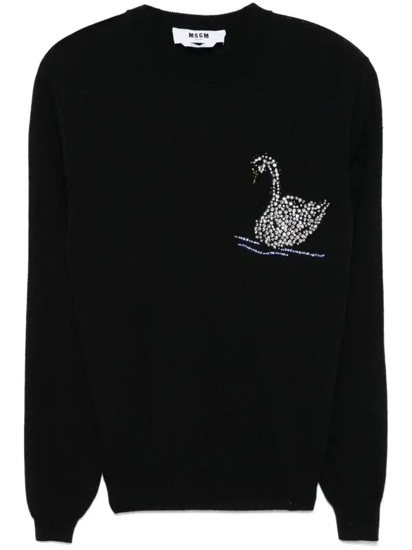 MSGM Swan-motif Sweater