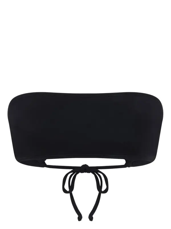 LET'S SWIM Bandeau Bikini Top - Black