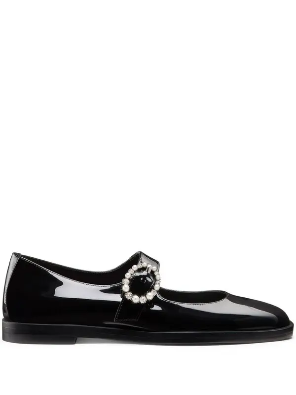 STUART WEITZMAN Loralei Crystal Ballerina Shoes - Black