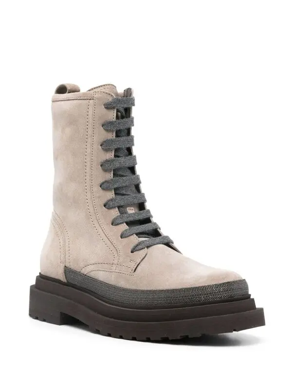 Brunello Cucinelli Monili-detail Suede Boots