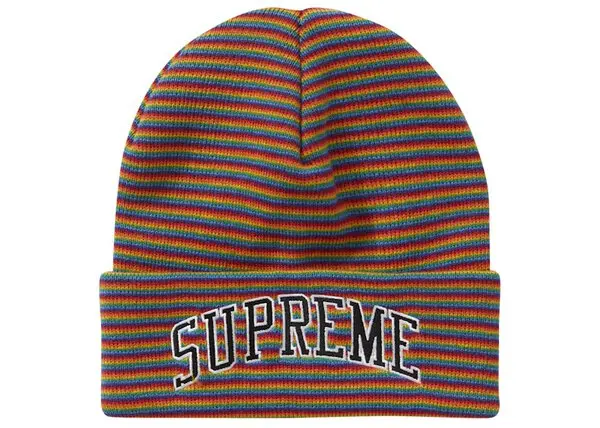 Supreme Rainbow Stripe Beanie