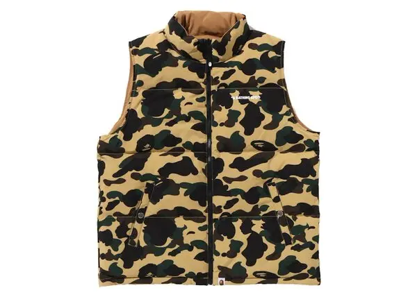 BAPE 1st Camo Reversible Down Vest - Yellow