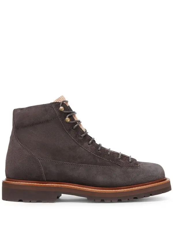Brunello Cucinelli Suede Ankle Boots - Grey