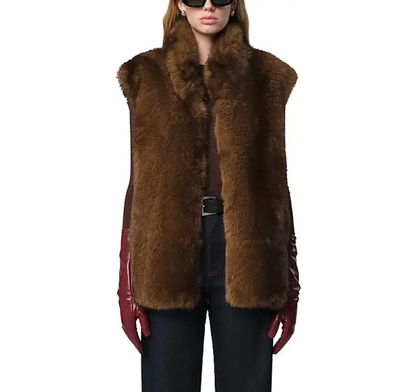 Apparis Laila Faux Fur Vest - Mink