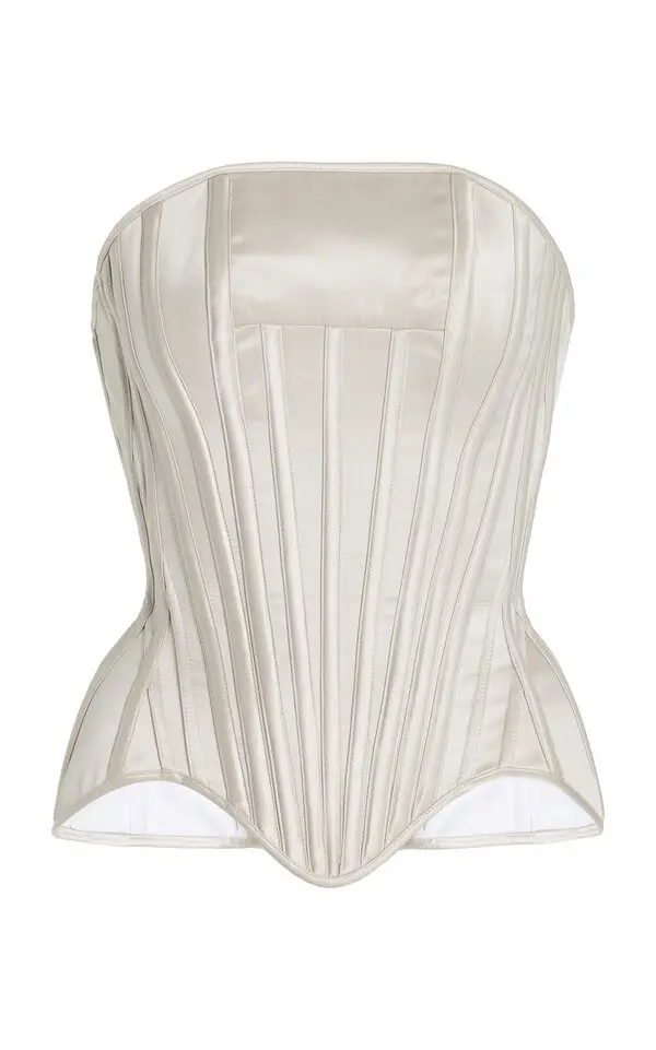 WIEDERHOEFT Julie Satin Corset Top