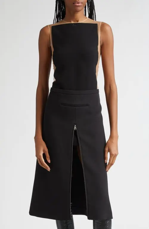 COURREGES Frame Illusion Bodysuit - Sand / Black