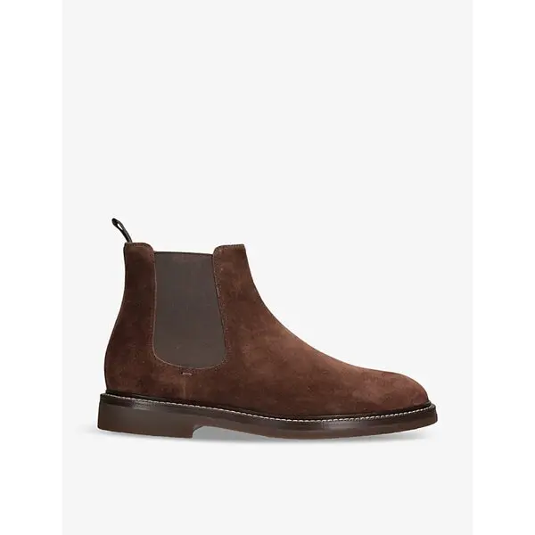 Brunello Cucinelli Contrast-stitch Suede Chelsea Boots - Brown