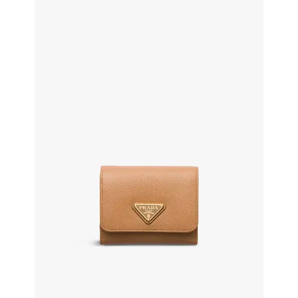 Prada Logo-plaque Small Leather Wallet