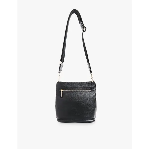 Whistles Leather Bucket Bag With Double-pouch Design - Black