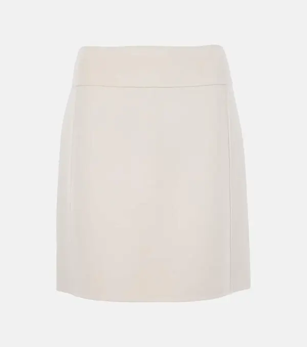 Max Mara Wool Miniskirt - White