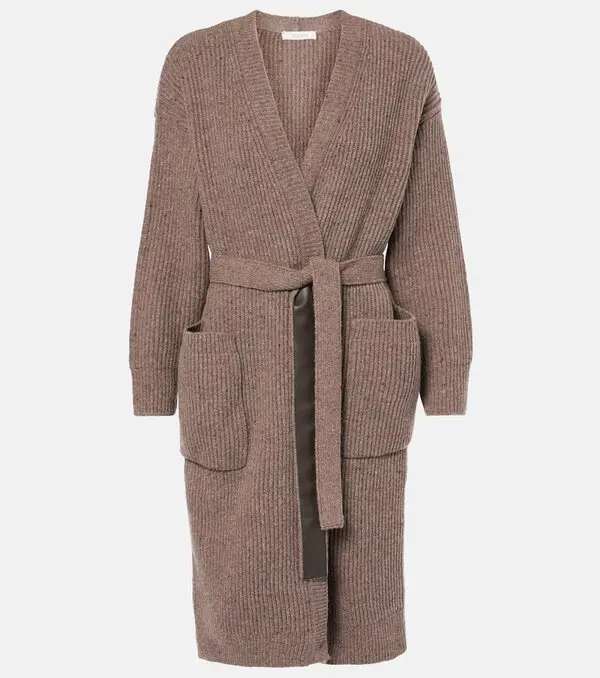 Max Mara Emblema Ribbed Wool-blend Cardigan