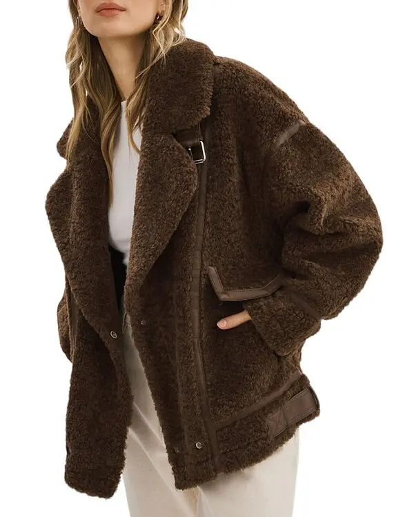 LAMARQUE Badu Faux Fur Jacket - Brown