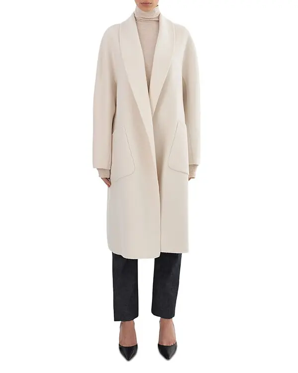 LAMARQUE Thara Cocoon Coat - Whisper White