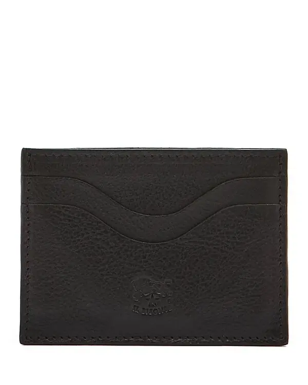 Il Bisonte Salina Leather Card Case - Black