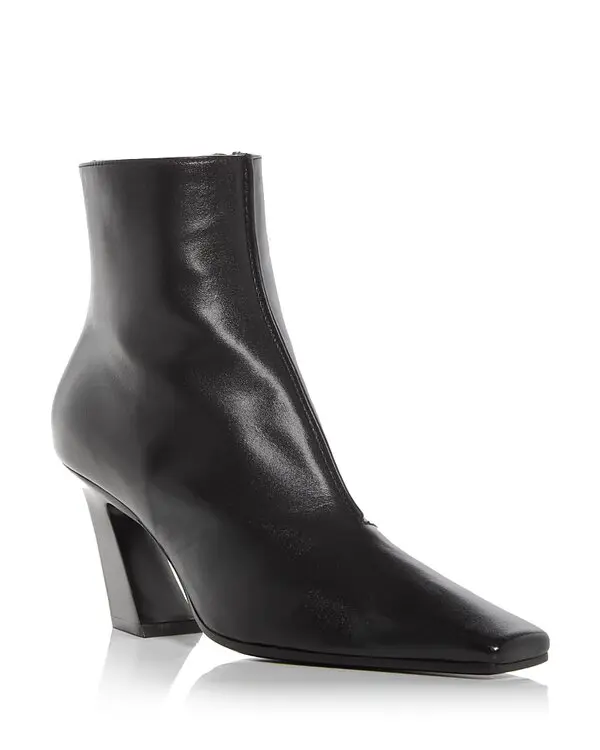 Bottega Veneta Lewis Block Heel Booties - Nero