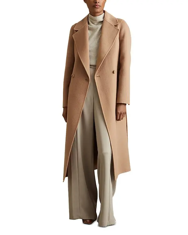 REISS Lucia Wool-blend Coat - Light Camel