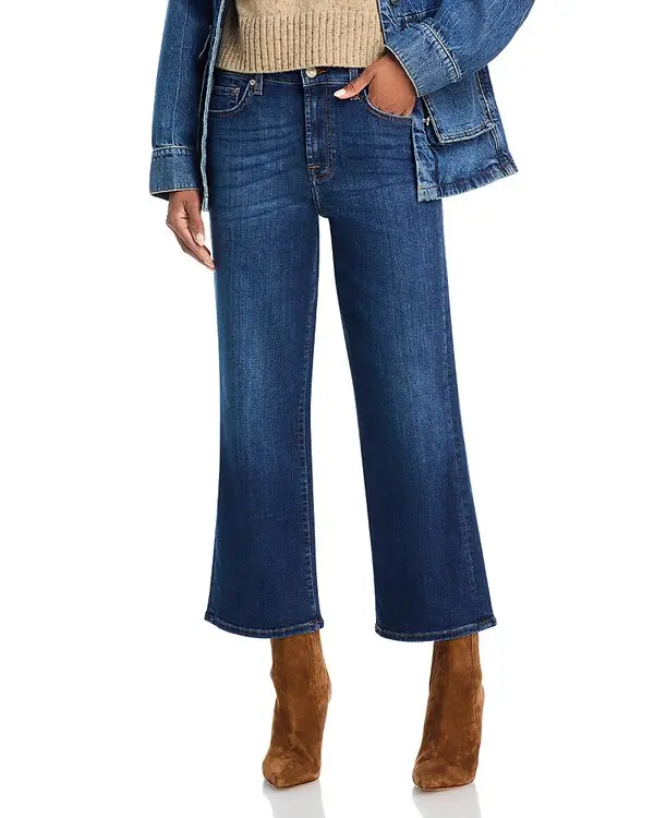 7 For All Mankind Alexa High-rise Cropped Jeans - High Wave