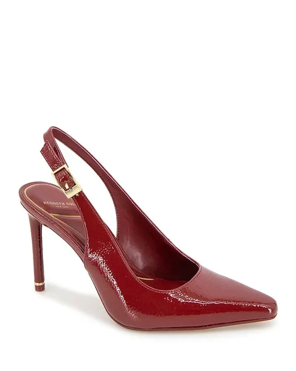 KENNETH COLE Quinnly Slingback Pumps - Rio Red Patent