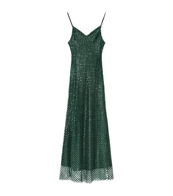 All Saints Chantelle Midi Slip Dress - Green