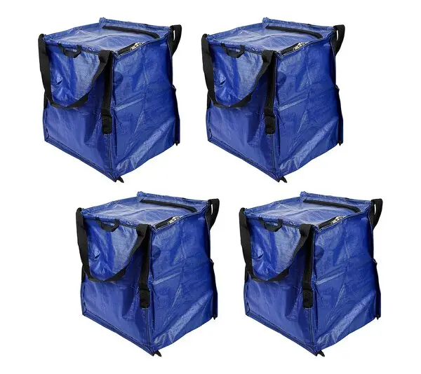 DURASACK Set Of 4 Endless Use Storage Totes Wit Zipper Top