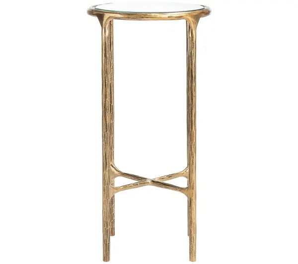 VALERIE PARR HILL Jessa Forged Metal Tall Round End Table Vale Rie