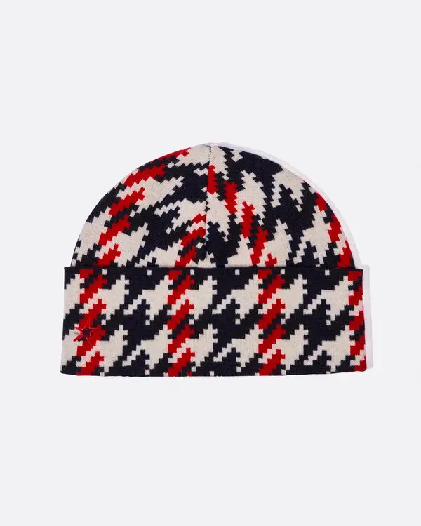 Perfect Moment Merino Wool Beanie - Houndstooth