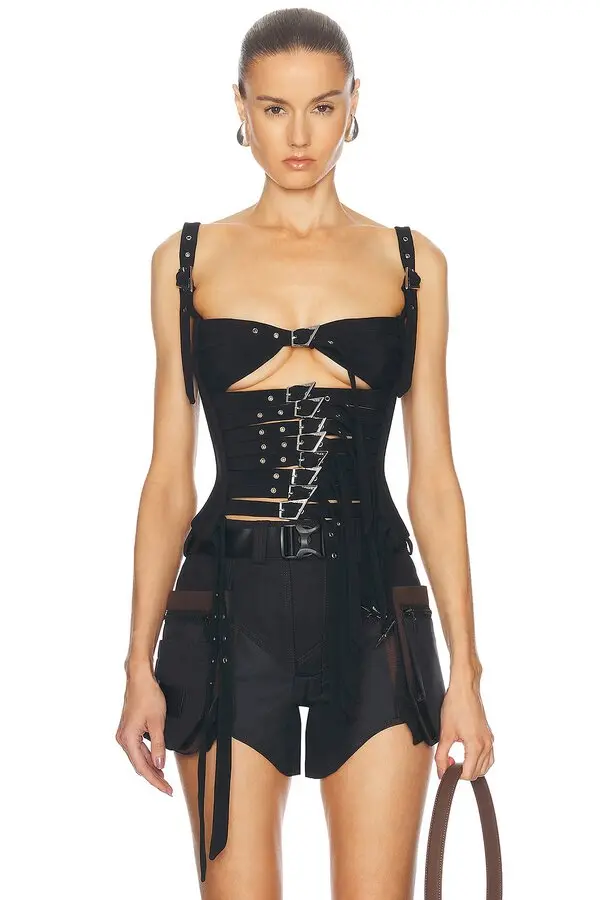 MUGLER Corset Tank Top