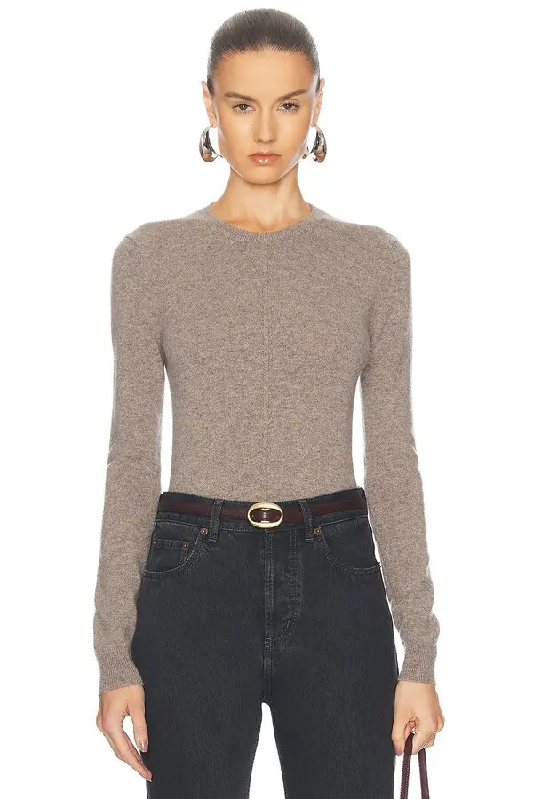 Saint Laurent Crewneck Sweater - Taupe