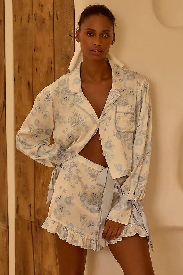Beach Riot Hetta Pajama Set - Blue