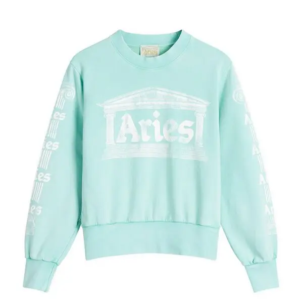 Aries Printed Baby Fit Sweatshirt - Aqua