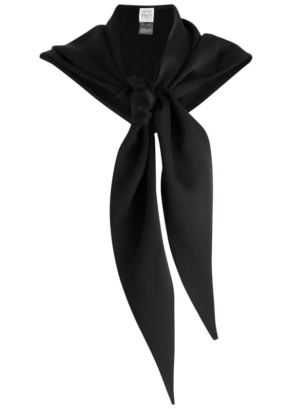 TOTÊME Satin Scarf - Black