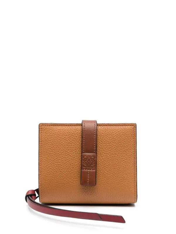 Loewe Trifold Grained-leather Wallet - Brown