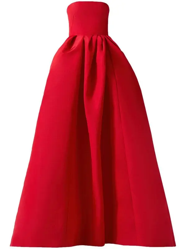 Carolina Herrera Strapless Ball Gown - Red