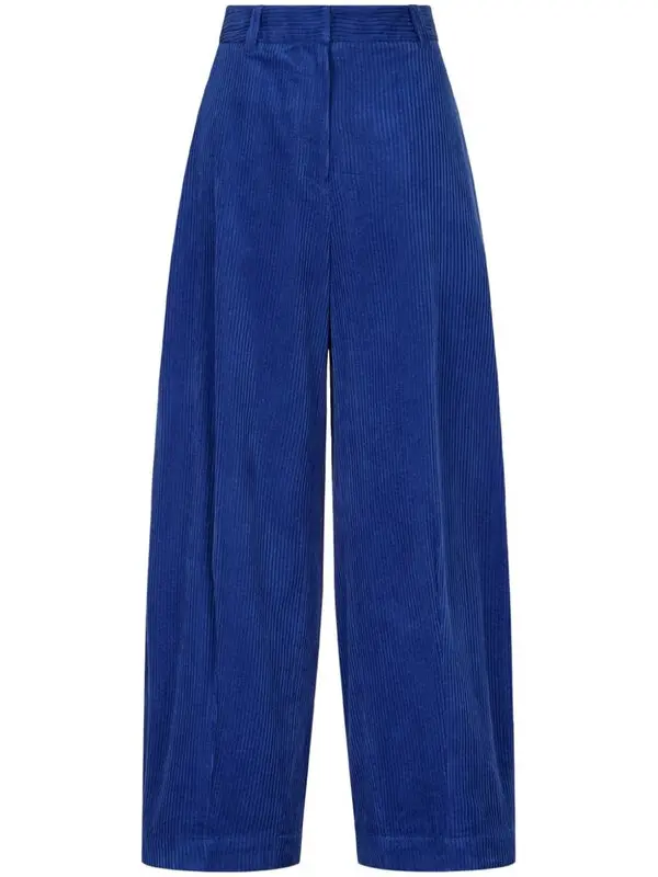 STUDIO TOMBOY Corduroy Wide-leg Trousers - Blue