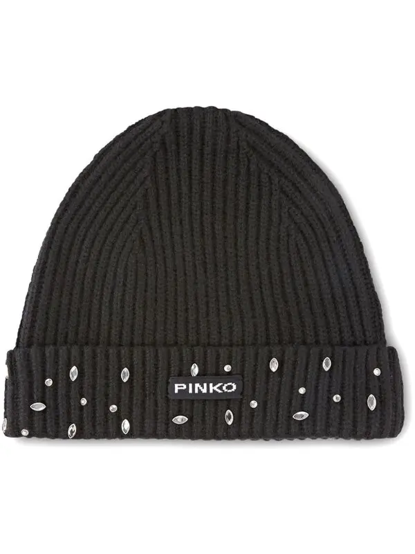 Pinko Logo-patch Beanie - Black