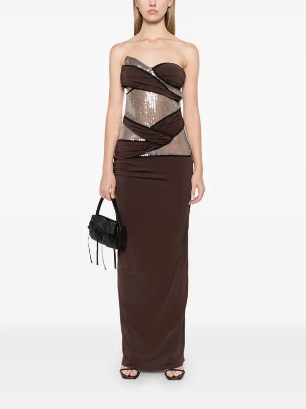NENSI DOJAKA Sequin-embellished Maxi Dress
