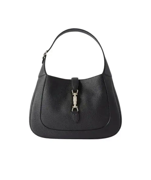Gucci Jackie 1961 Medium Textured-Leather Shoulder Bag In Black