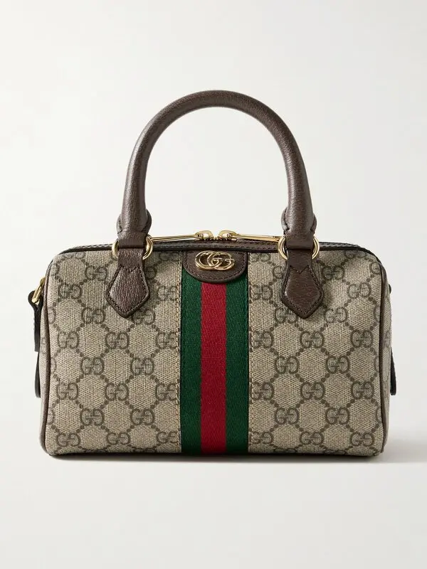 Gucci Ophidia Printed Coated-canvas Tote - Neutrals