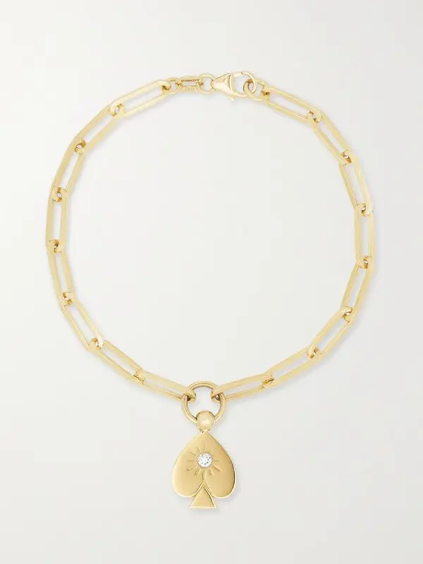 FOUNDRAE Spade 18-karat Diamond Bracelet