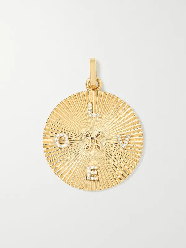 FOUNDRAE Love Token 18-karat Diamond Pendant - Gold