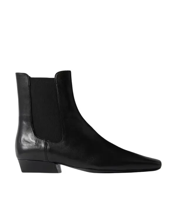 Staud Wally Leather Chelsea Boots - Black