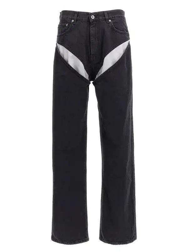 Y/Project Evergreen Cut Out Jeans In Black - 28% Off | Editorialist