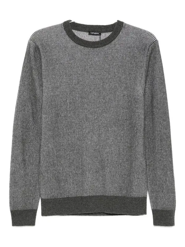 CENERE GB Long-sleeved Crewneck Sweater - Grey