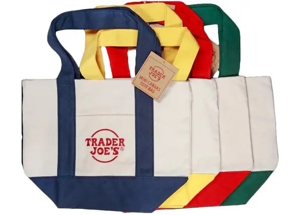 TRADER JOE'S Canvas Mini Tote Bag Set